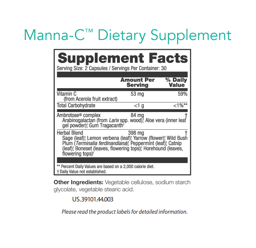 Manna-C — Mannatech Products – Mannatech Independent Associate